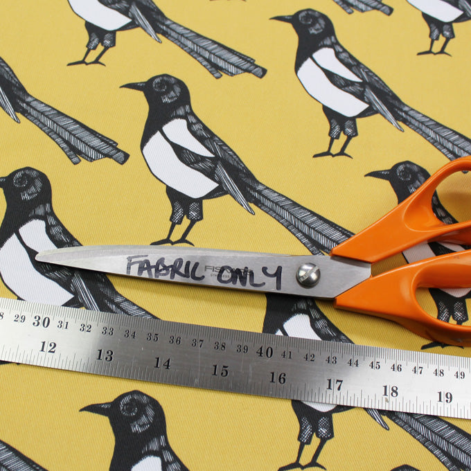 Yellow Magpie Fabric – Martha and Hepsie
